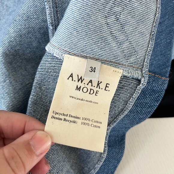 Awake | Jackets & Coats | Awake Mode Upcycled Denim Off Shoulder Top ...